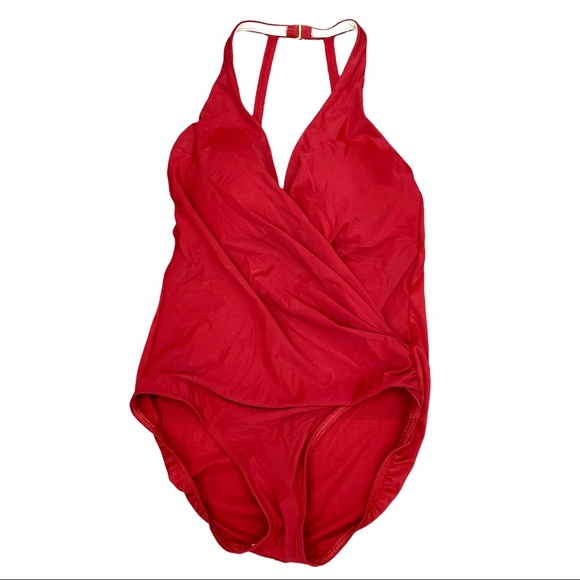 Miraclesuit | Swim | Miraclesuit Red Surplice Shaping One Piece ...